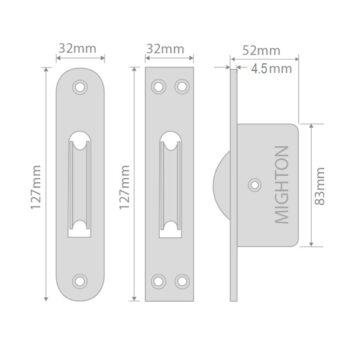 2” Solid Brass Faceplate Sash Pulley - Mighton Products