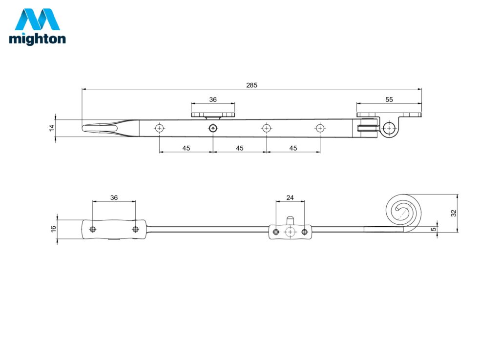 Heritage Pear Drop Dummy Stay - Mighton Products